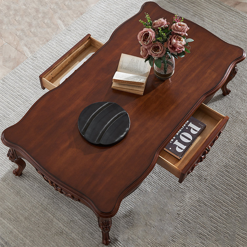 Romero American solid wood rectangular coffee table | Wayfair